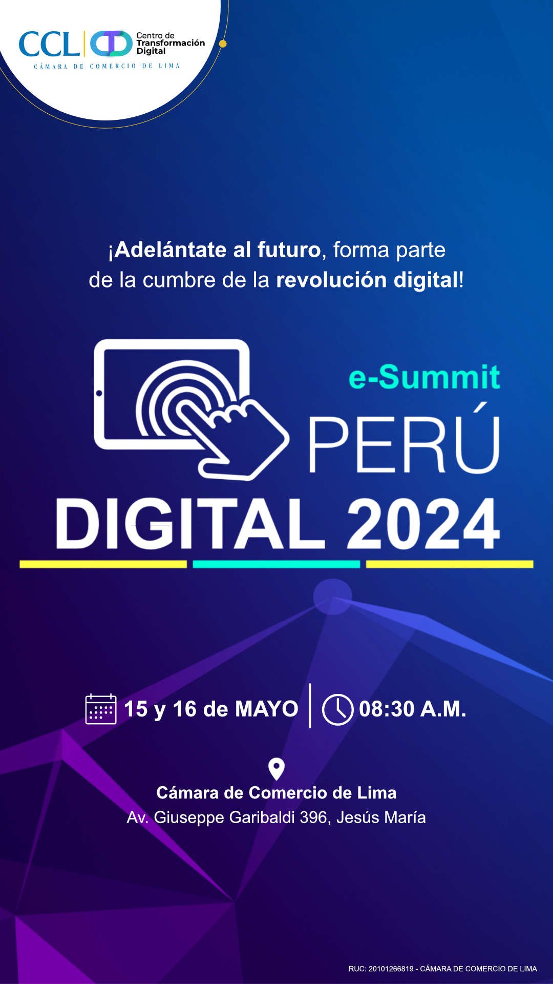 Auspicia el Evento | Future Tech Forum 2024 | Cámara de Comercio de Lima